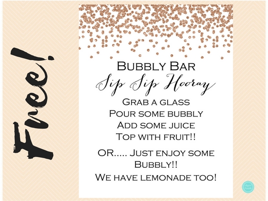 FREE Rose Gold Confetti Signs – Printabell • Express