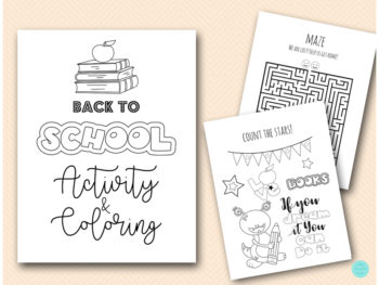 Back to School Coloring and Activities book Pages – Printabell • Express