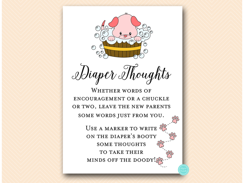 Pink Girl Puppy Baby Shower Games – Printabell • Express